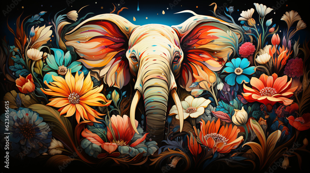 Abstract Animalia: A Vibrant Mosaic of Dogs, Cats, and Exotic Creatures ...