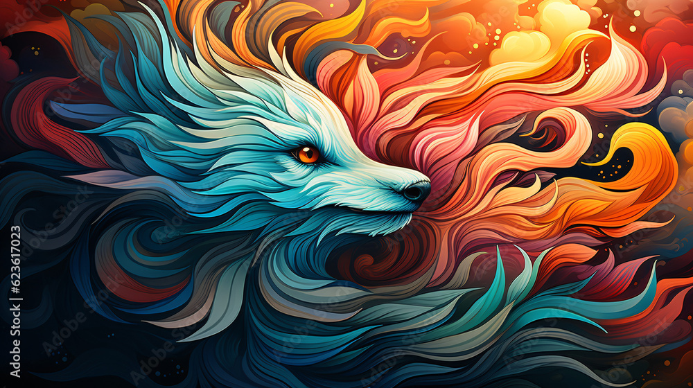 Abstract Animalia: A Vibrant Mosaic of Dogs, Cats, and Exotic Creatures ...