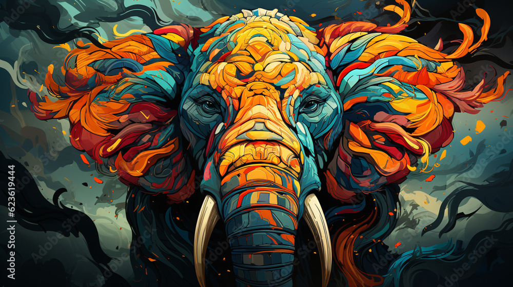 Abstract Animalia: A Vibrant Mosaic of Dogs, Cats, and Exotic Creatures ...