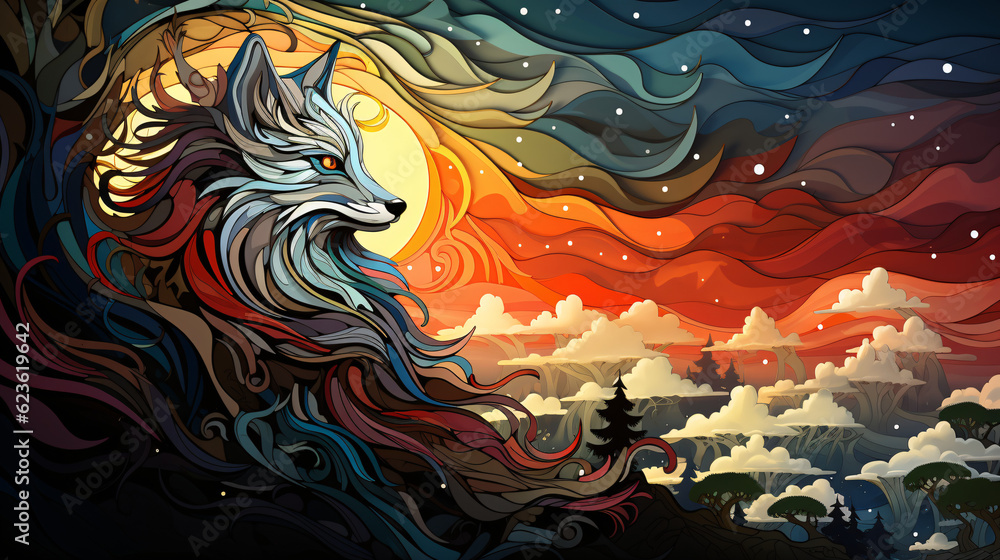 Abstract Animalia: A Vibrant Mosaic of Dogs, Cats, and Exotic Creatures ...