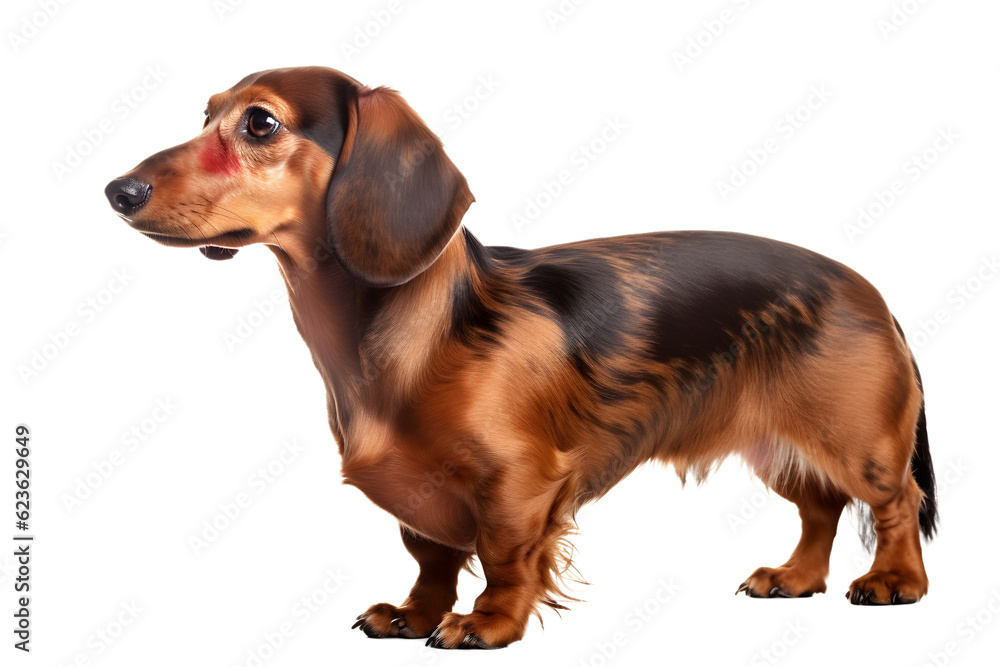 Dachsund, weiner dog, badger dog, doxie, dog, realistic illustration ...
