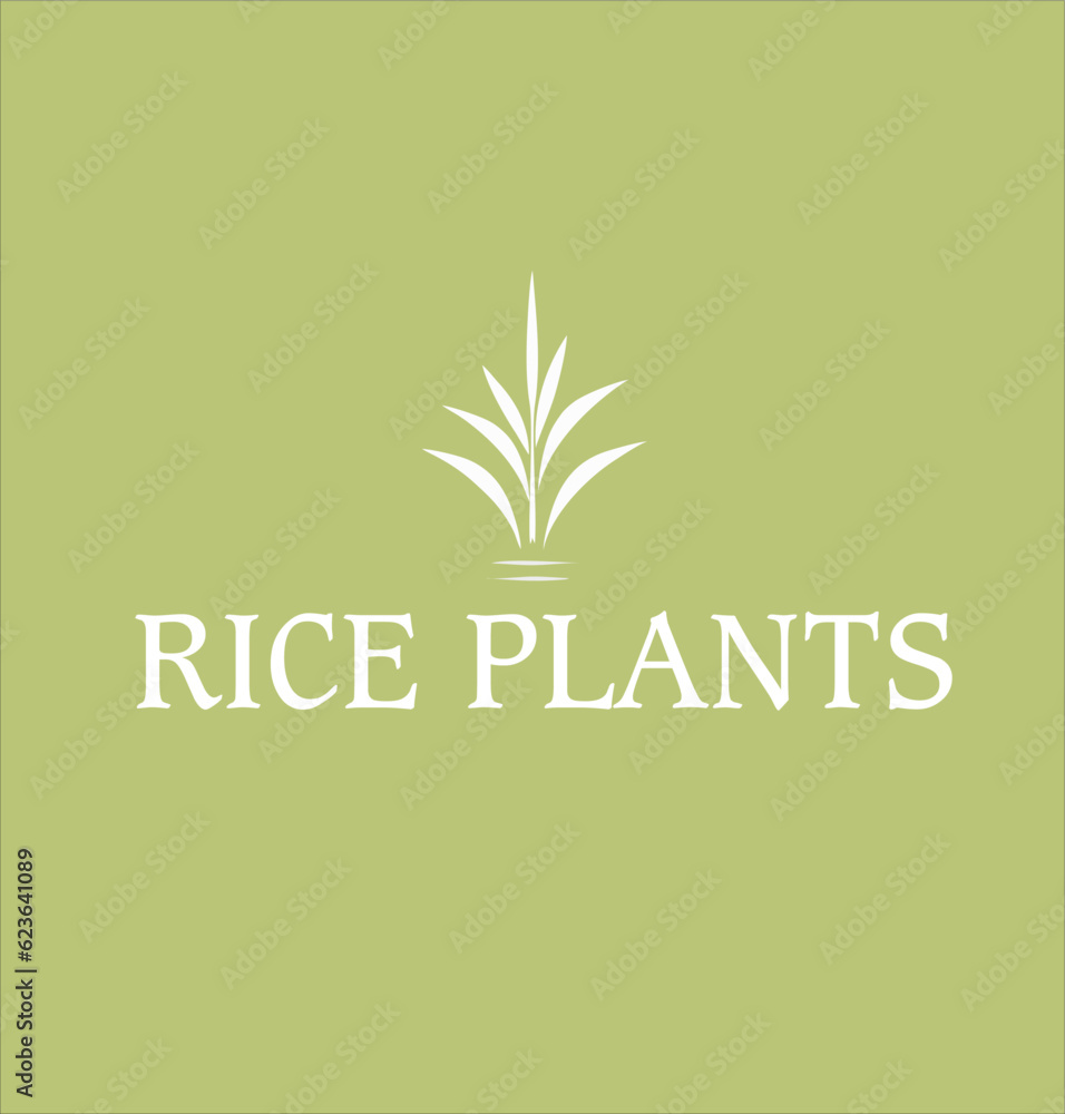 Vetor de rice plant logo design idea vector. simple rice plant logo ...