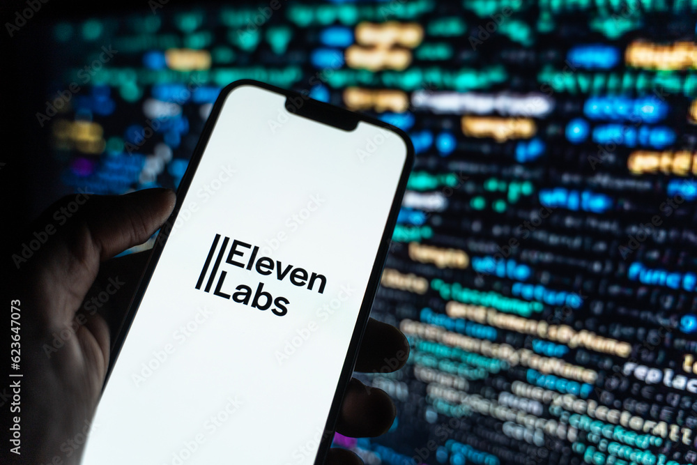 West Bangal, India - july 5, 2023 : ElevenLabs logo on phone screen ...
