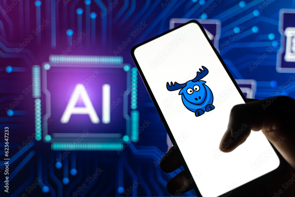West Bangal, India - july 5, 2023 : Elki ai logo on phone screen stock ...