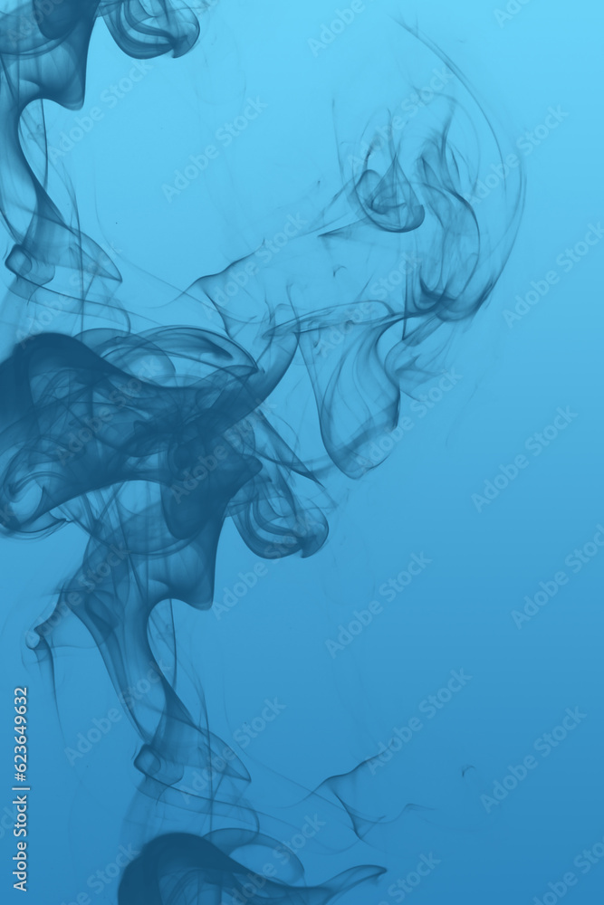 Blue background with smoke. Background for design, print and graphic ...