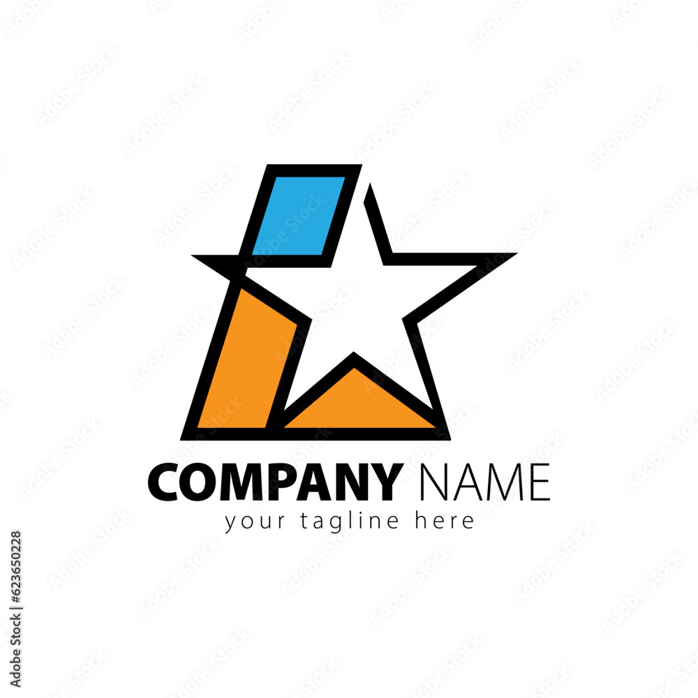 L letter with star, L with star logo, L Logo, Star Logo, Star with L ...