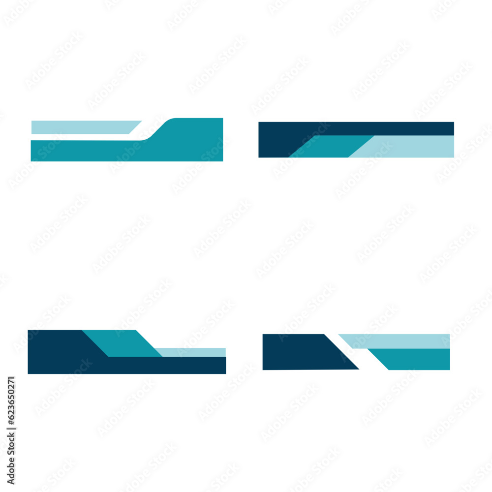 Footer For Letterhead. Abstract geometric background can used for ...