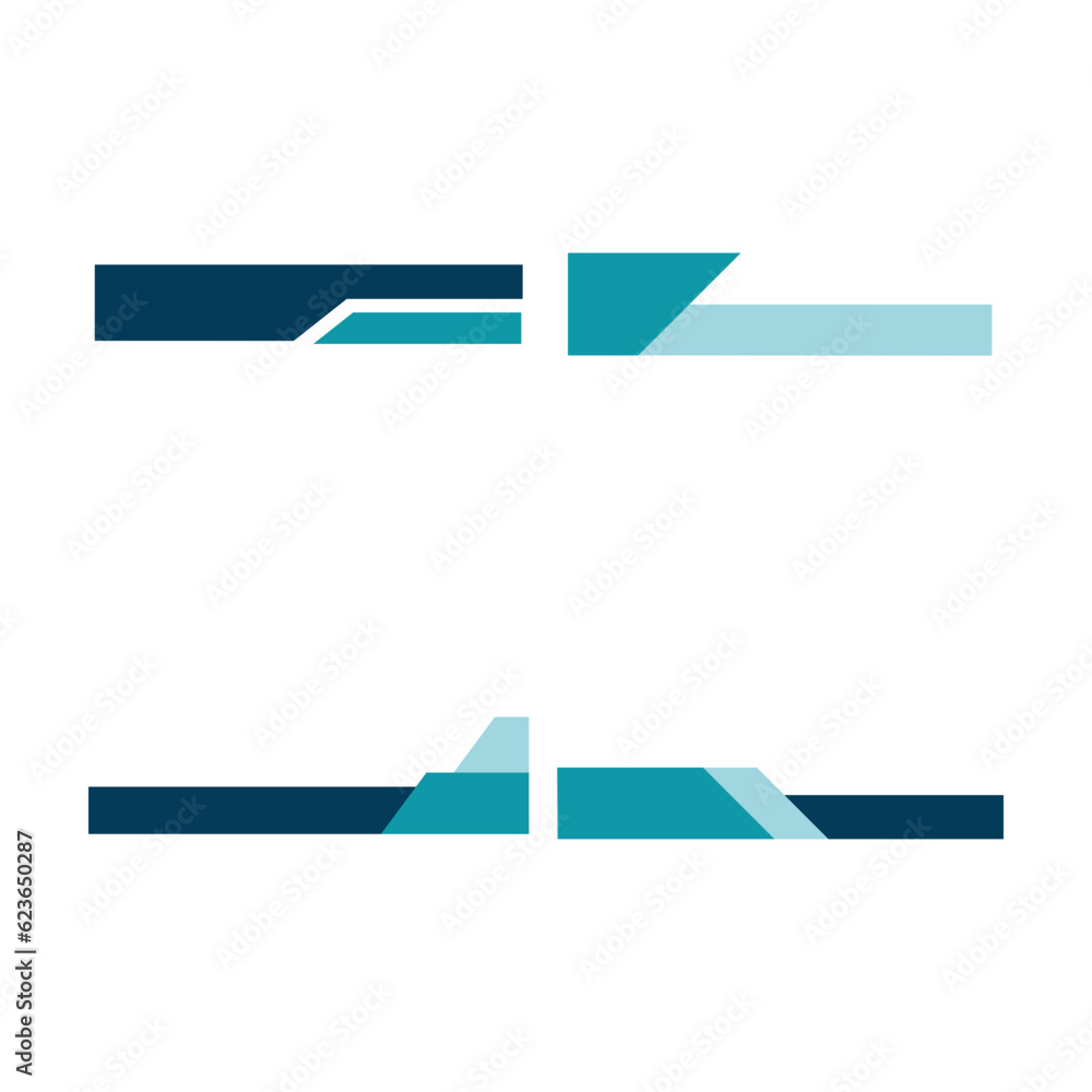 Footer For Letterhead. Abstract geometric background can used for ...