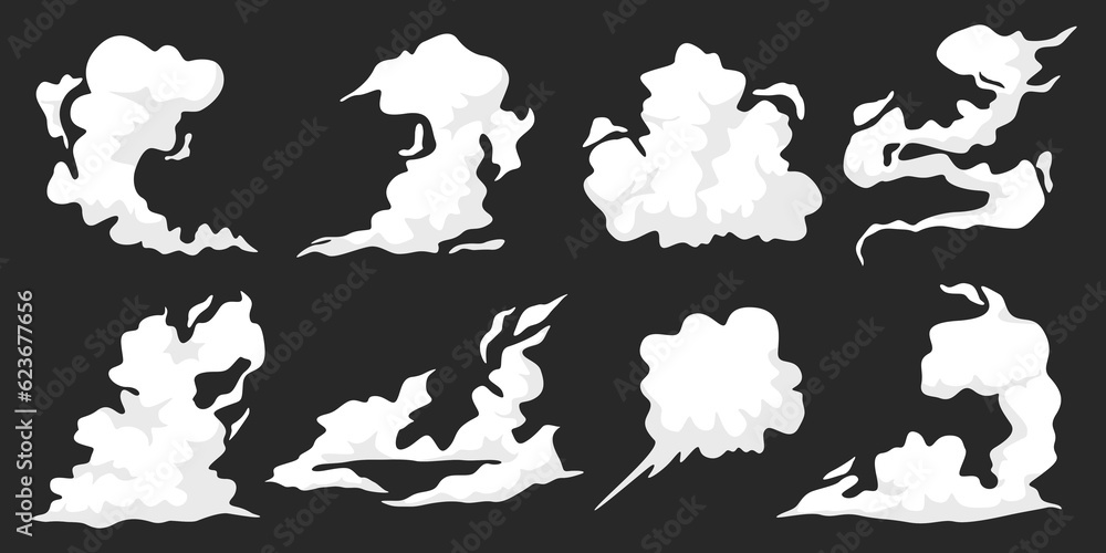 Cartoon Smoke Cloud Illustration Stock Vector | Adobe Stock
