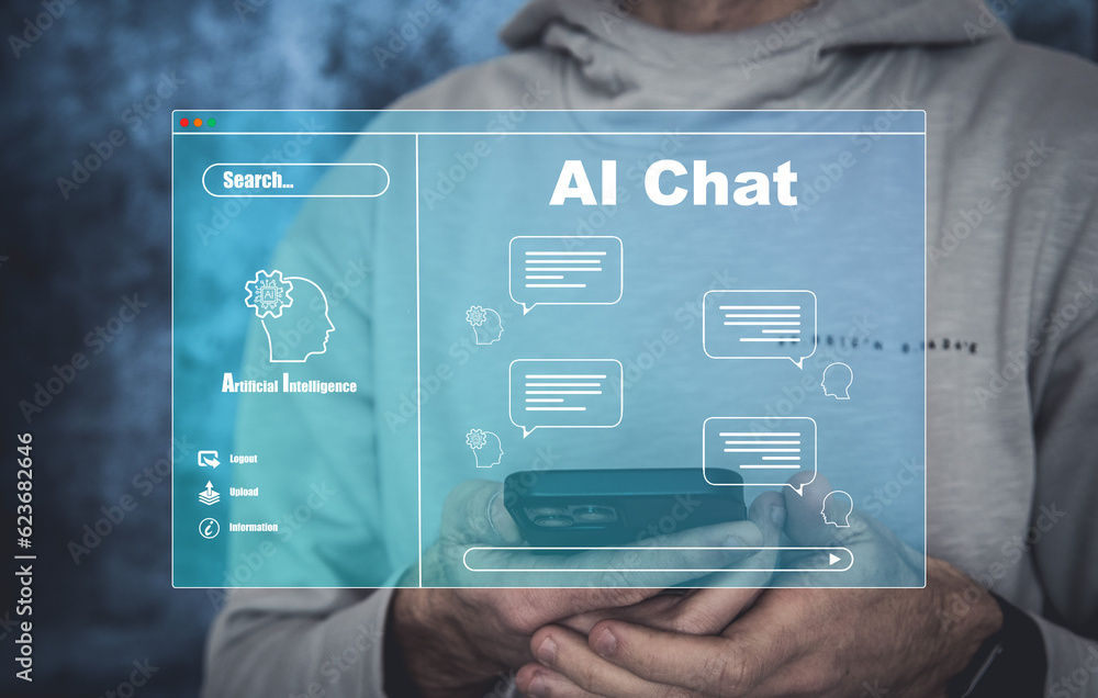 ChatBot with AI or Artificial Intelligence technology, business use AI ...