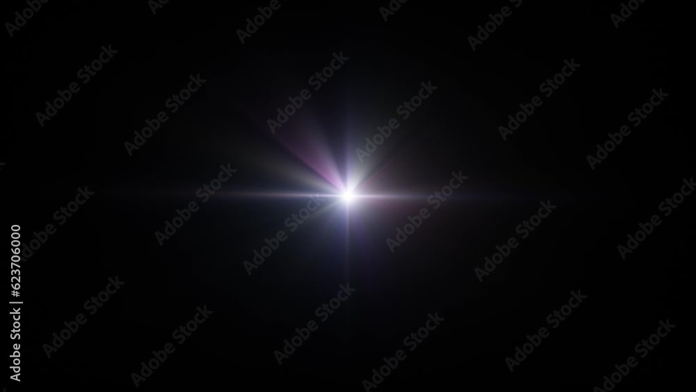 Loop center rotation glow multicolored ray lights optical lens flares radial shine animation art ...