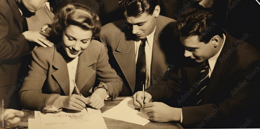 Classic Hollywood: Iconic Celebrity Signing Autographs in the 50s ...