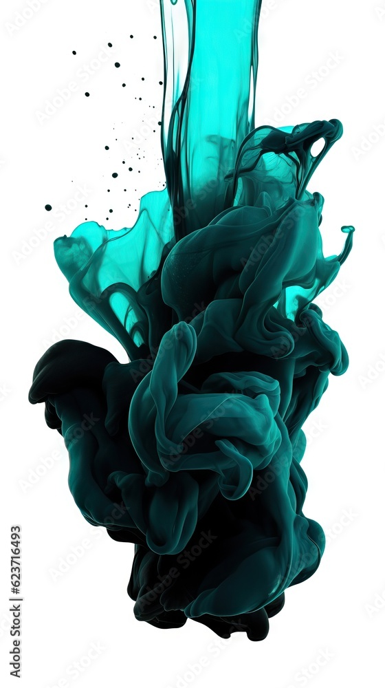 Intriguing Patterns and Textures in Turquoise Ink Blot Test AI ...