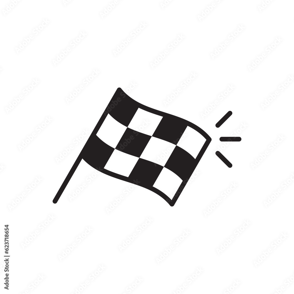 Race flag vector icon. Formula 1 flag flat sign design. Flag symbol ...
