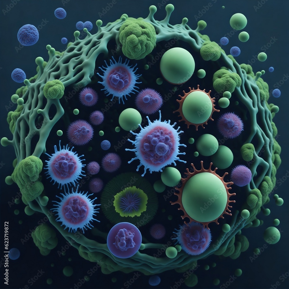 Human body Microorganisms, hd image Stock Photo | Adobe Stock