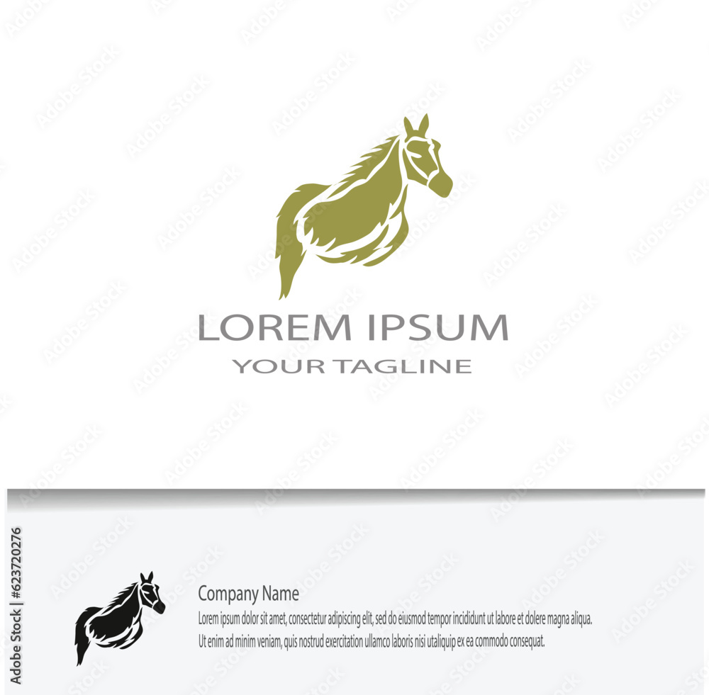 a simple horse logo vector is perfect for your company's needs, looks ...