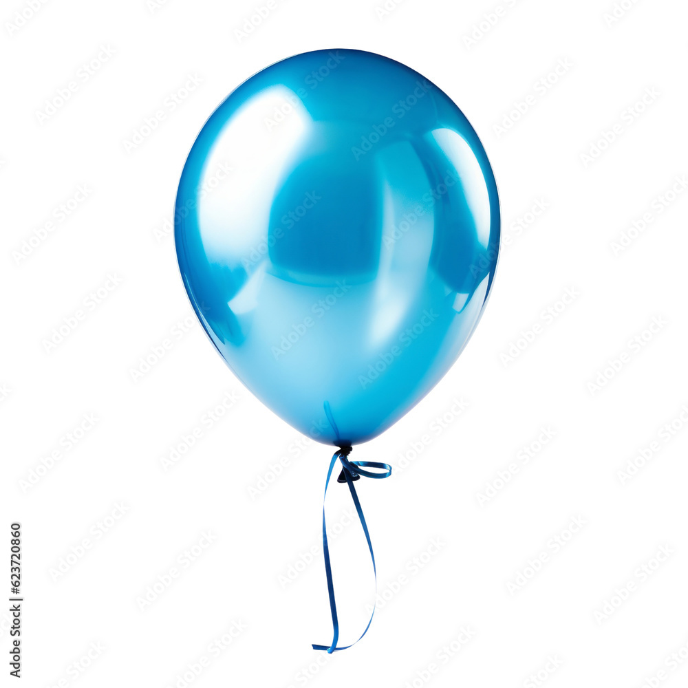 blue balloon isolated on transparent background cutout Stock ...