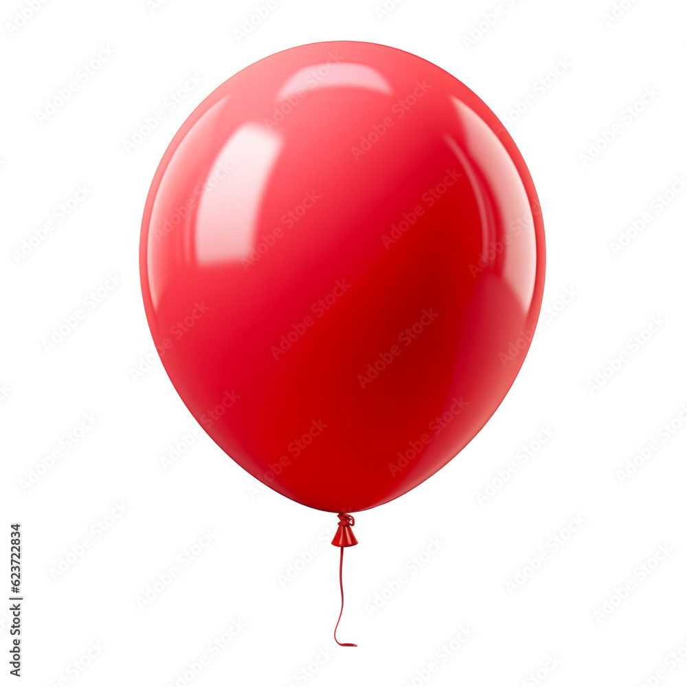 red balloon isolated on transparent background cutout Stock Photo ...