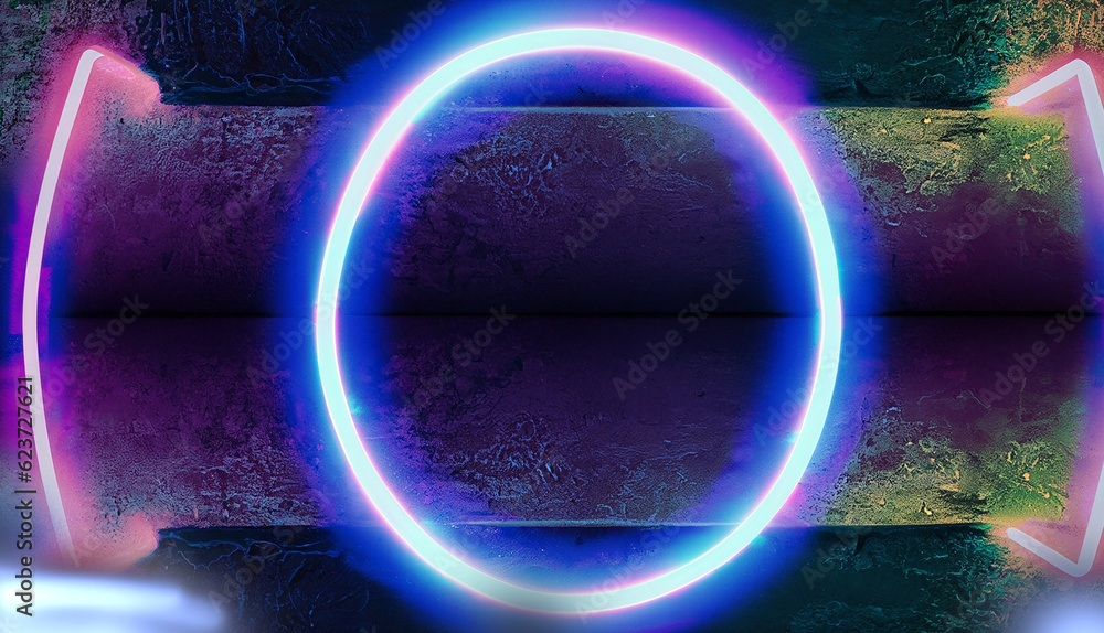 Neon lighting effect, neon background, neon background with wall ...