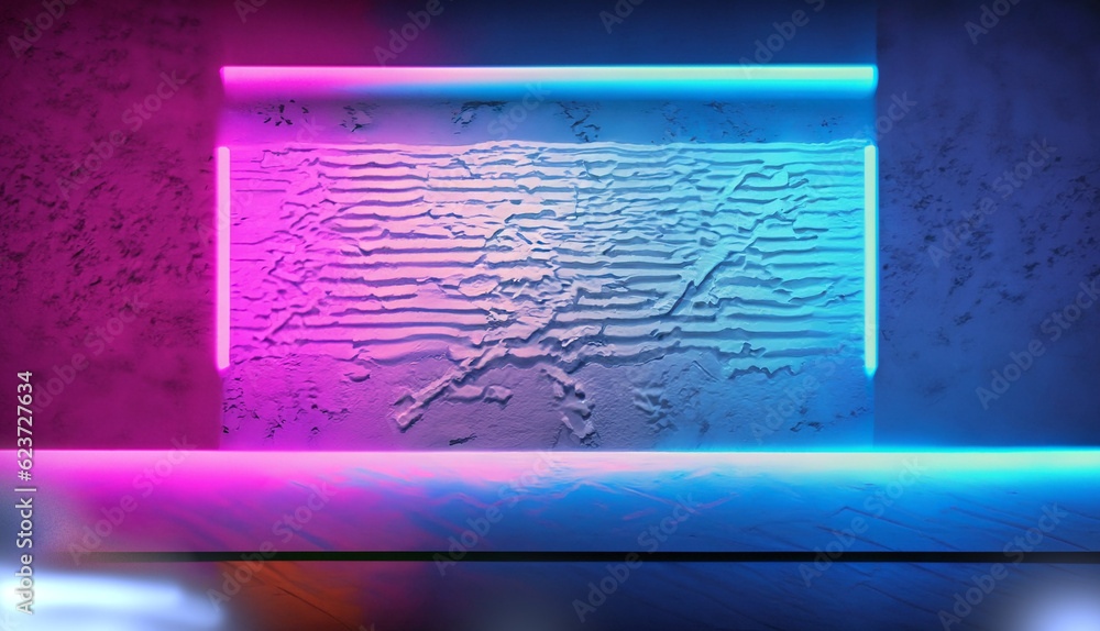 Neon lighting effect, neon background, neon background with wall ...