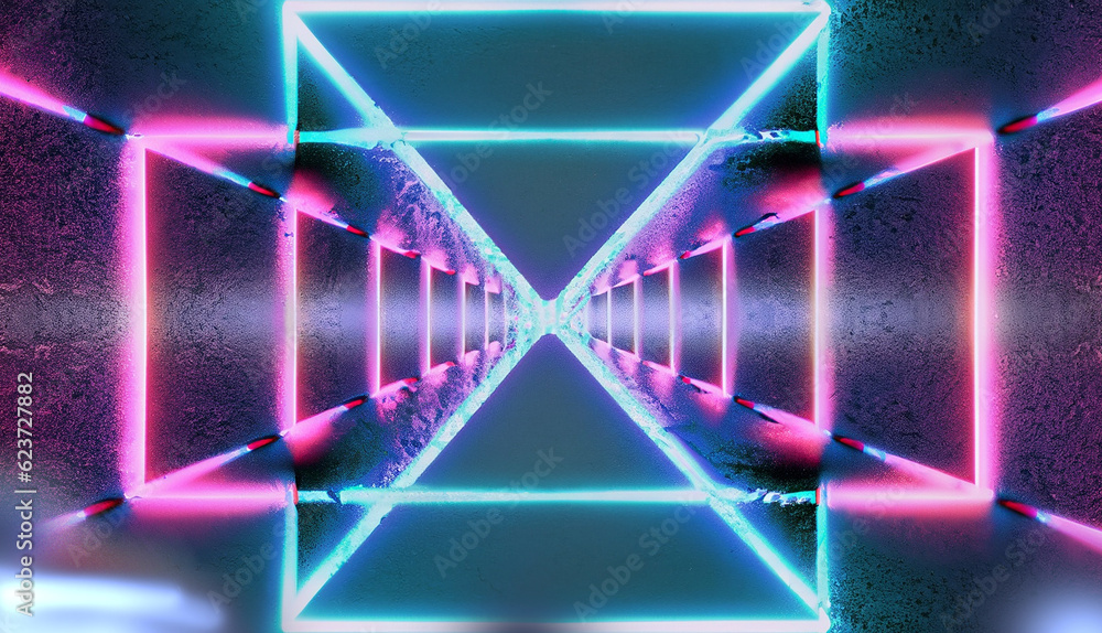 Neon lighting effect, neon background, neon background with wall ...