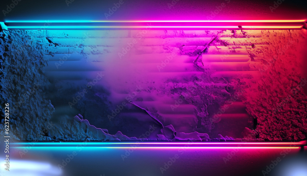 Neon lighting effect, neon background, neon background with wall ...