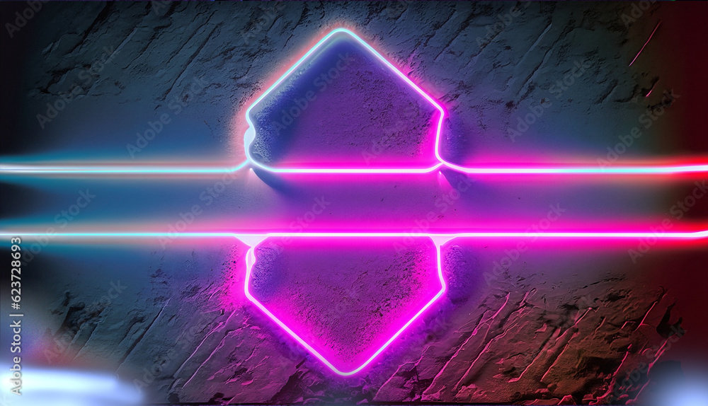 Neon lighting effect, neon background, neon background with wall ...