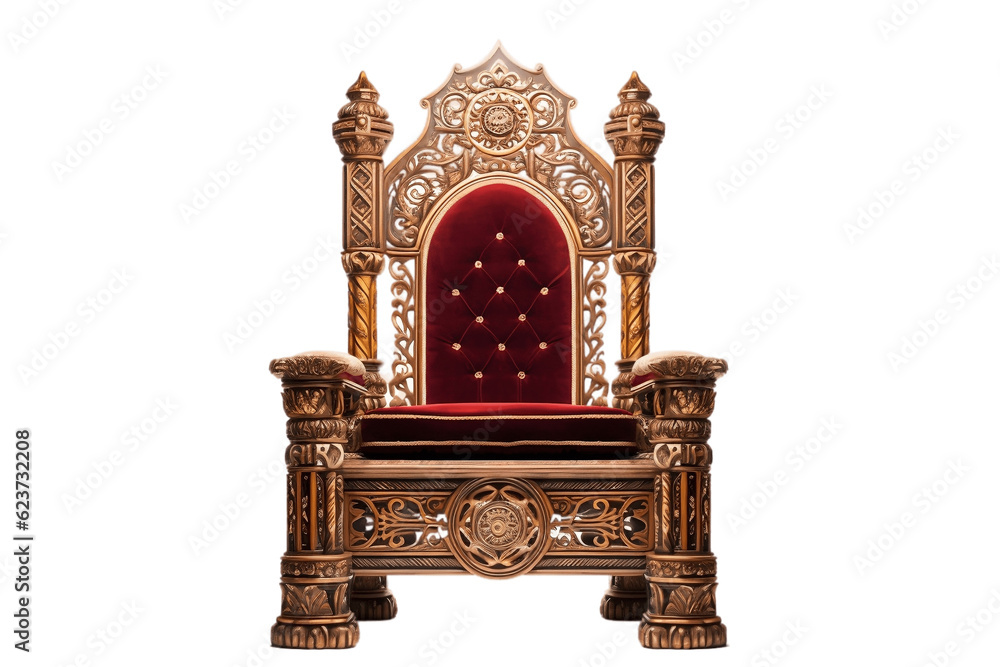 Royal Throne Isolated on Transparent Background. Generative AI Stock ...