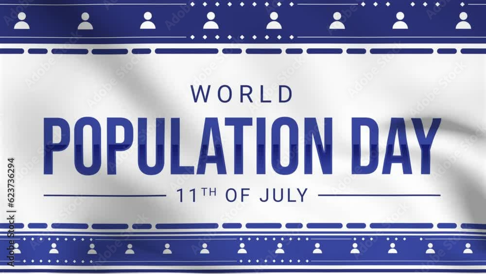 World Population Day waving animation, 11 July, Earth day, World ...