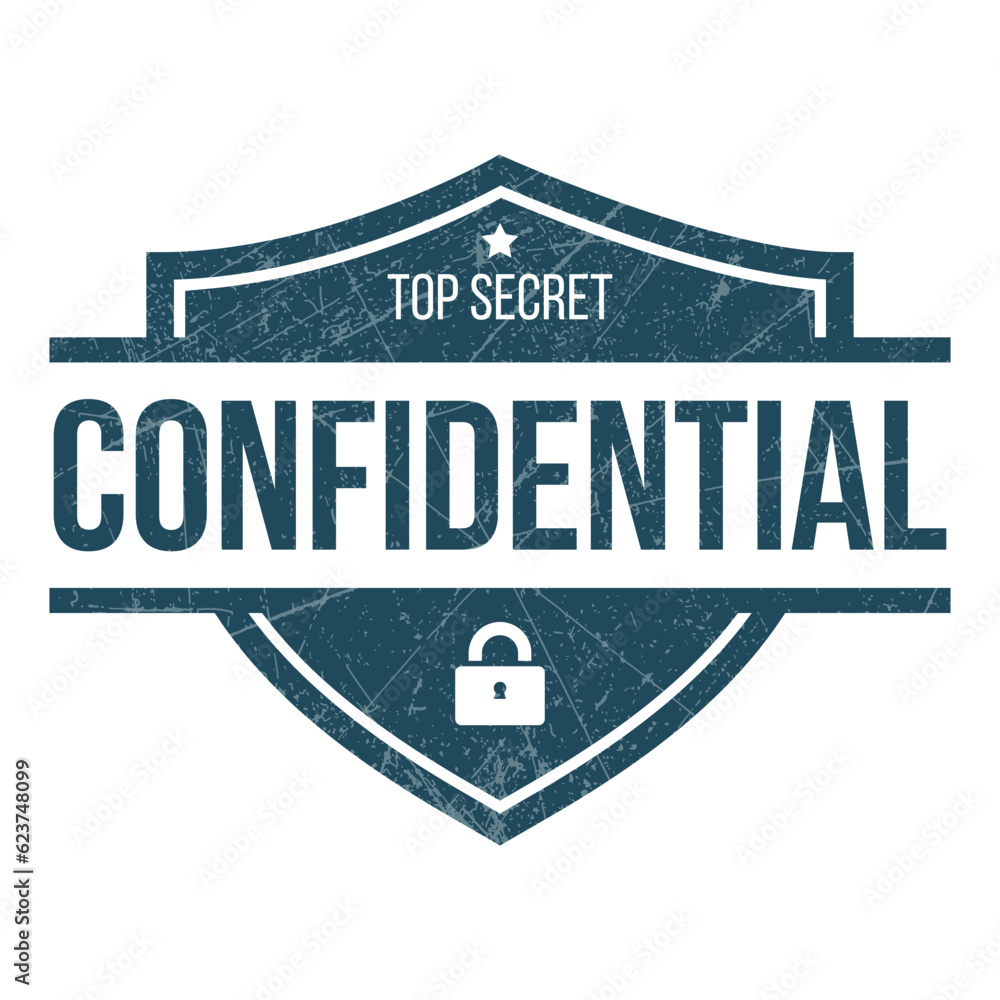 Confidential Rubber Stamp, Confidential Seal, Confidential Badge, Top ...