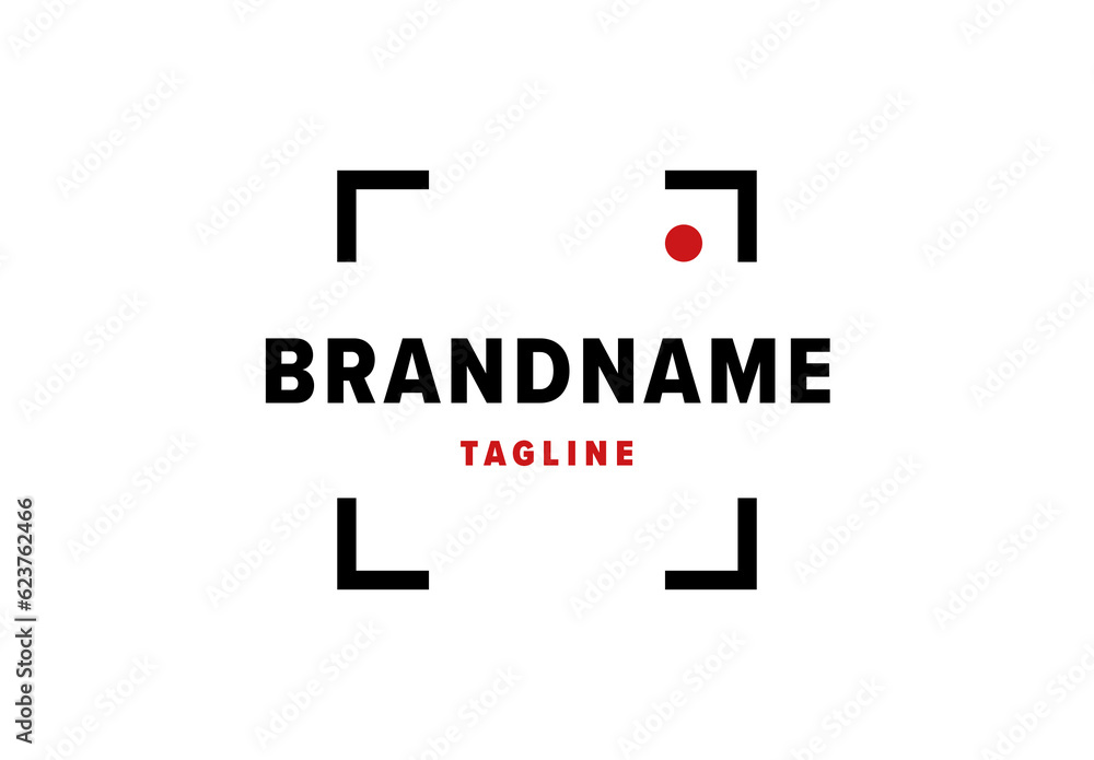 Customizable Logo Focus Video Photo Camera Recording Stock Template ...