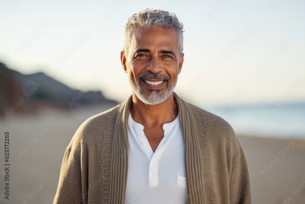 Portrait photography of a pleased Saudi Arabian man in his 50s wearing ...