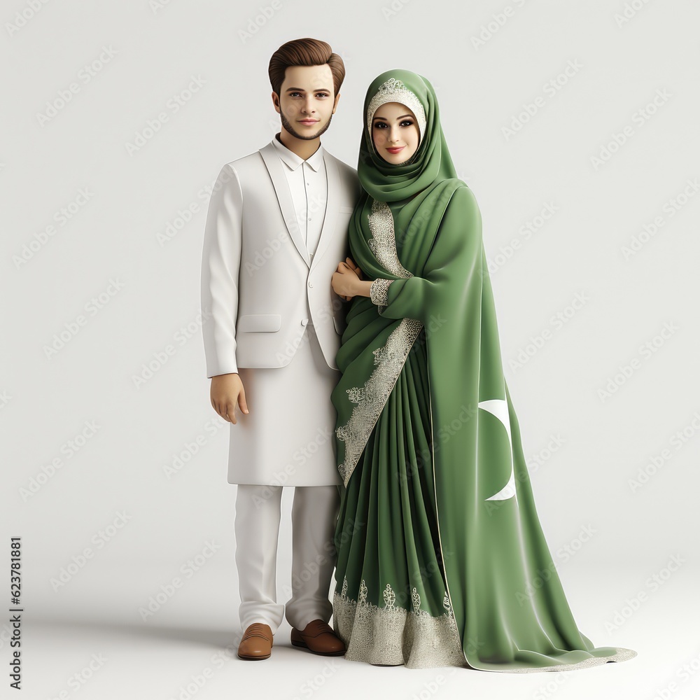 3d Pakistani cartoon character with Pakistani Flag, 14 August ...