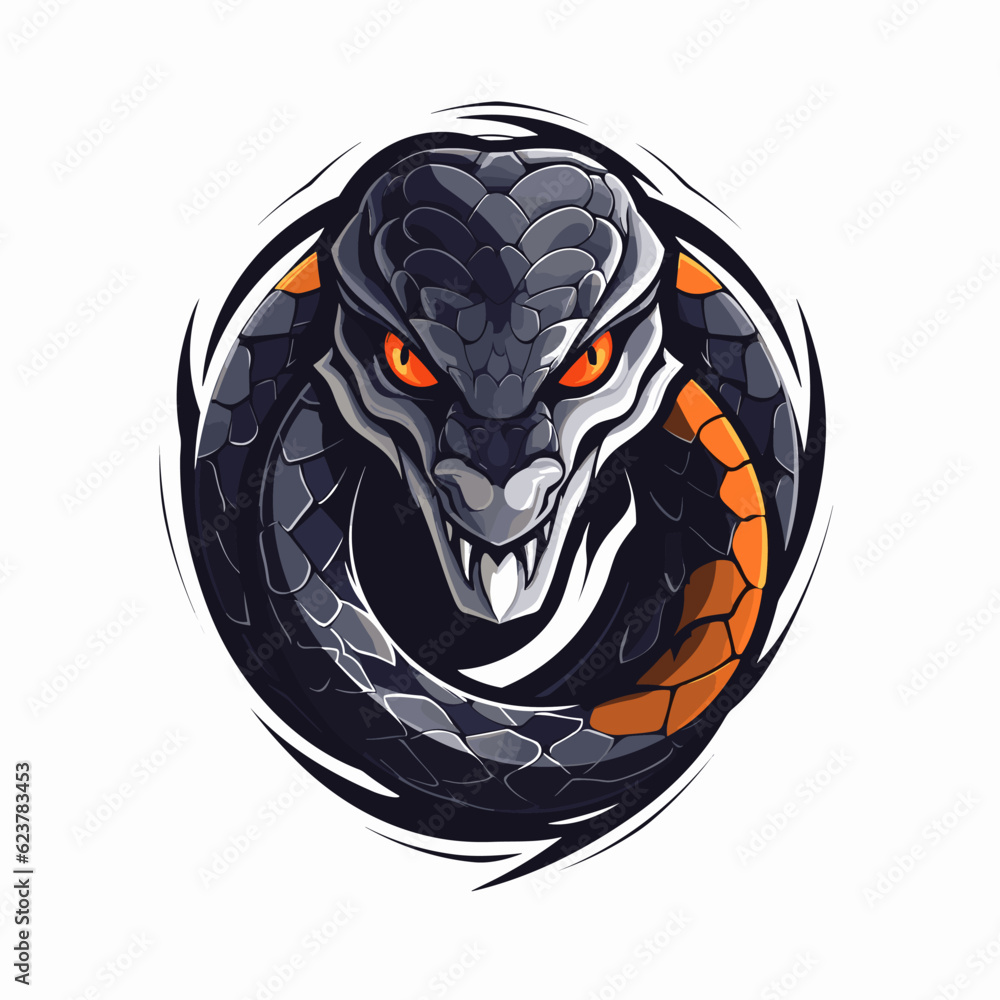 Esport vector logo snake, snake icon, snake head, vector, sticker Stock ...
