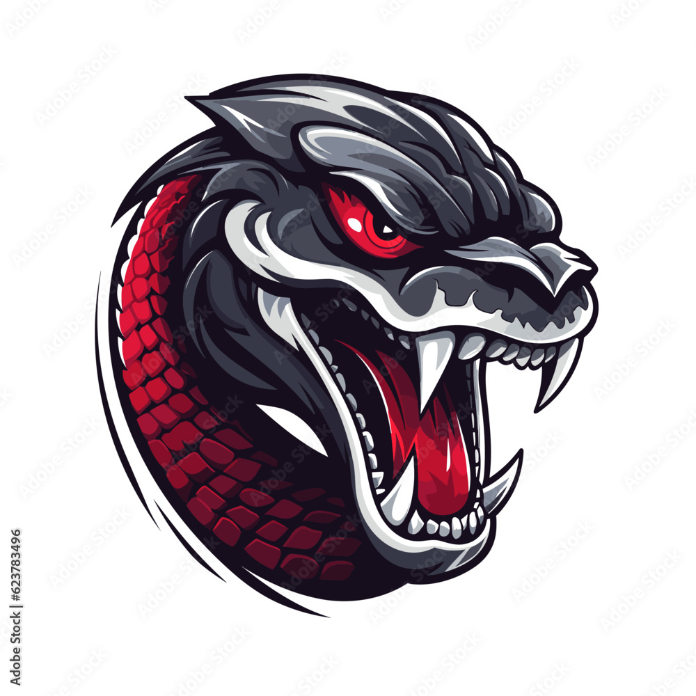 Esport vector logo snake, snake icon, snake head, vector, sticker Stock ...