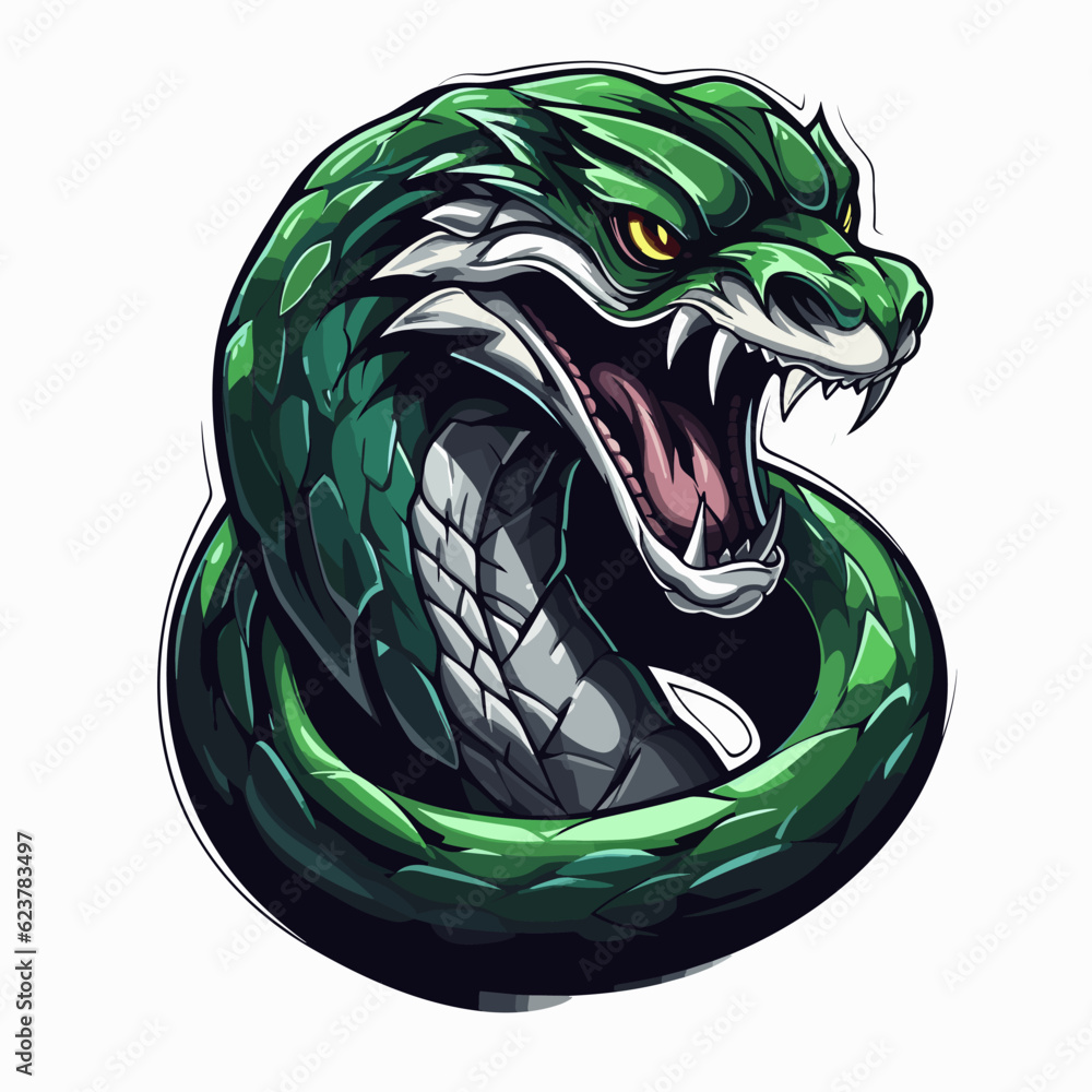 Esport vector logo snake, snake icon, snake head, vector, sticker Stock ...