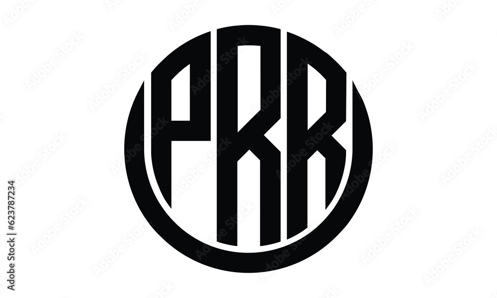 PRR shield in circle logo design vector template. lettermrk, wordmark ...