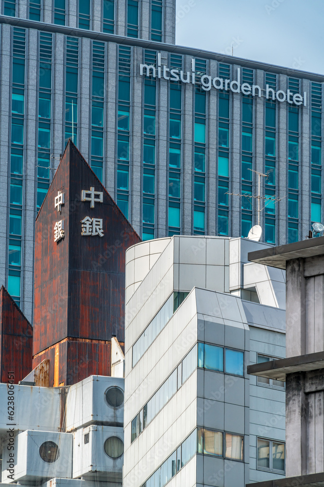Tokyo, Japan - August 13, 2018 : Nakagin Capsule Tower. Designed by ...
