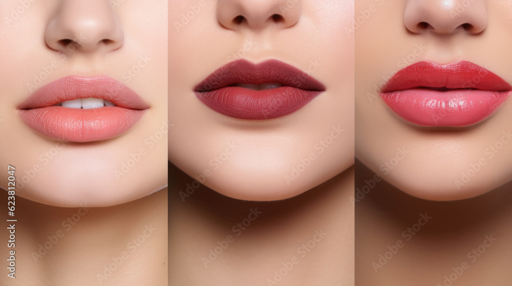 An image displaying the transformative effects of permanent lip makeup ...