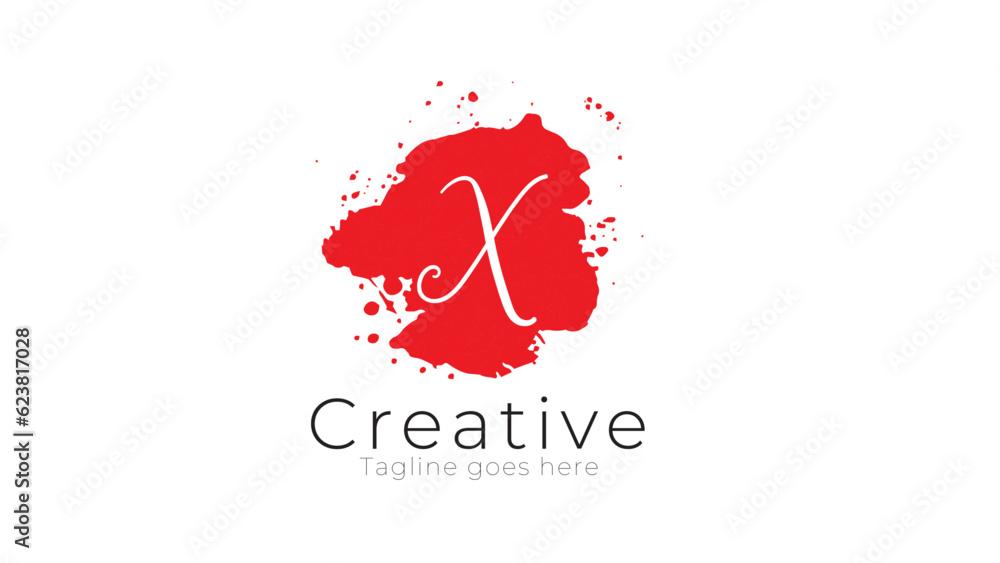 X Letter logo , X company logo , Water colour logo ,X water colour logo ...
