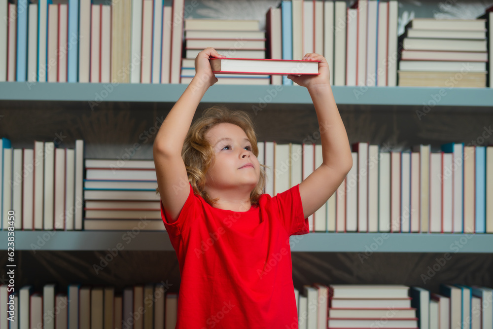 School books and education concept. Back to school. School kid pupil ...