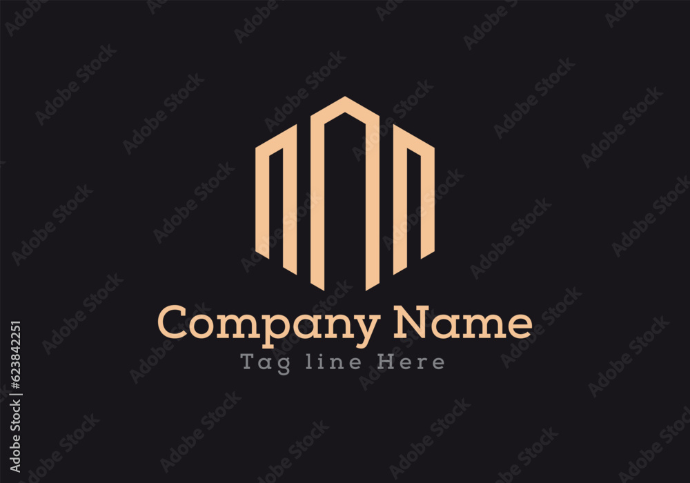 NNN letter logo design with polygon shape. NNN polygon and cube shape ...