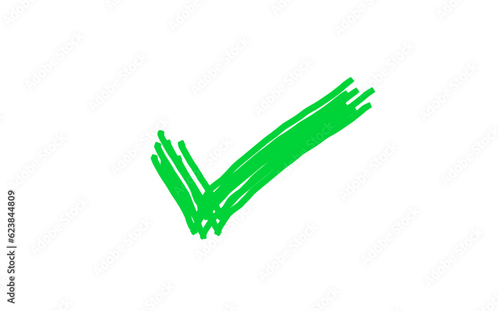 green check mark Stock Vector | Adobe Stock