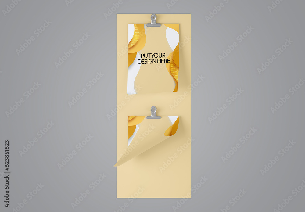 Paper Hanging on a Board Mockup Stock Template | Adobe Stock