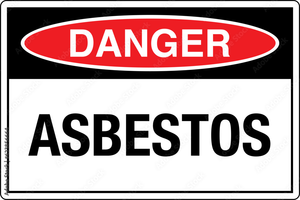 OSHA Safety Signs Marking Label Standards Danger ASBESTOS. Stock Vector ...