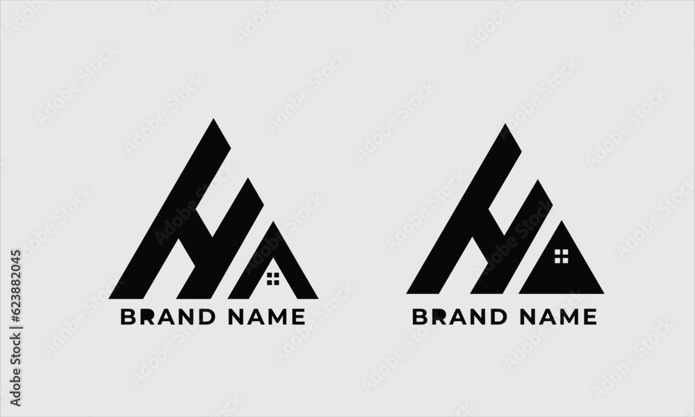 H+A letter logo. luxury letter logo design, H+A letter logo concept ...