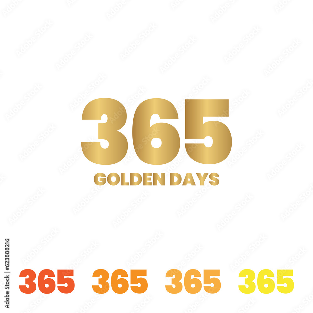 365 golden days letter type design logo illustrator Stock Photo | Adobe ...