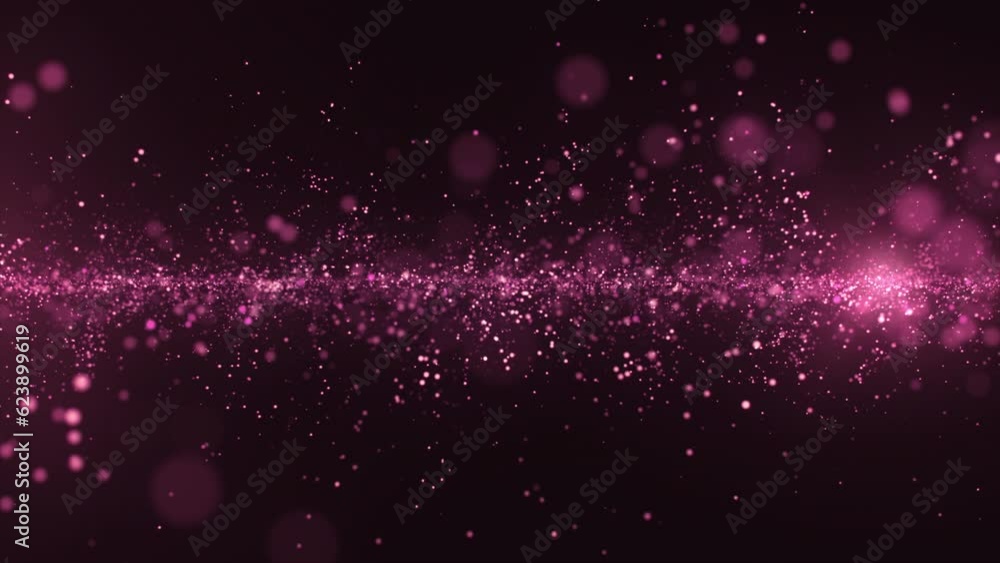 Luxury rose gold background animation. Shining particles with bokeh ...