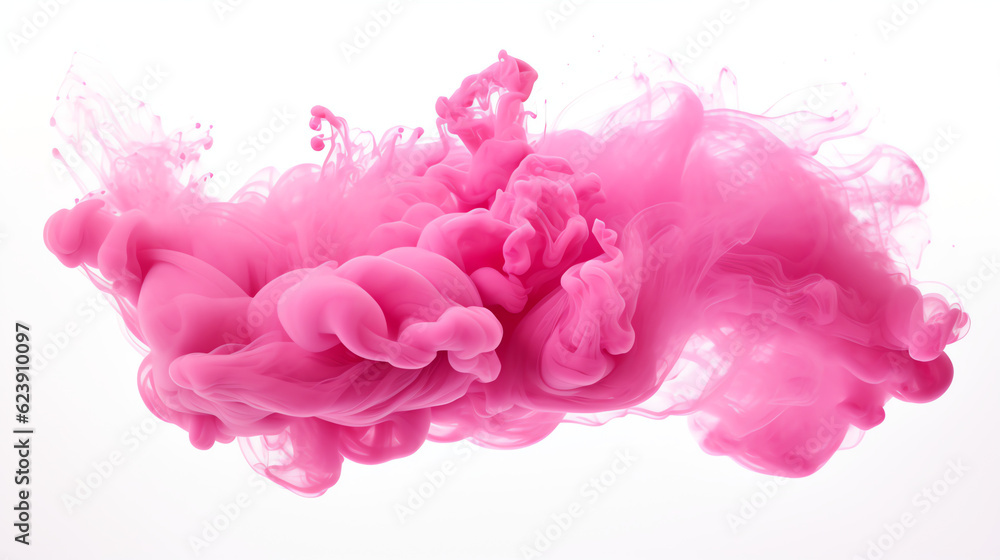 Transparent pink smoke cloud isolated - Generative AI Stock ...