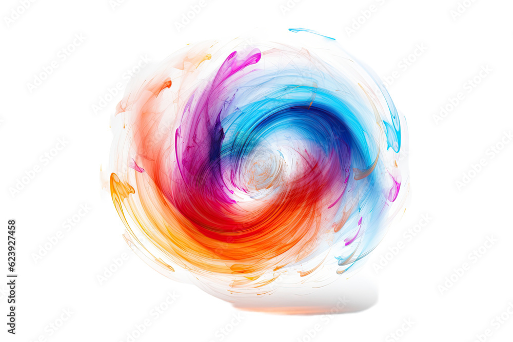 colorful particulate matter spinning at light speed, abstract shape ...